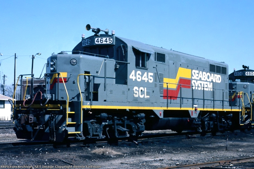 Seaboard Coast Line GP16 #4645 across from the yard office